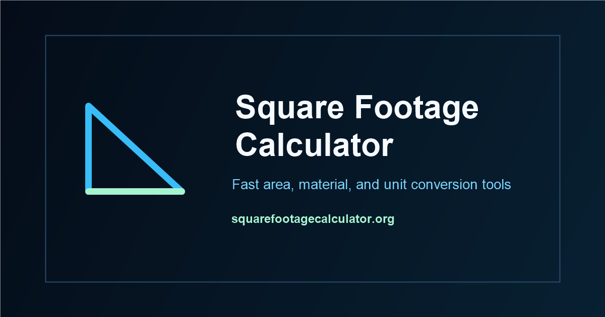 स्क्वायर फ़ुटेज कैलकुलेटर — Square Footage Calculator